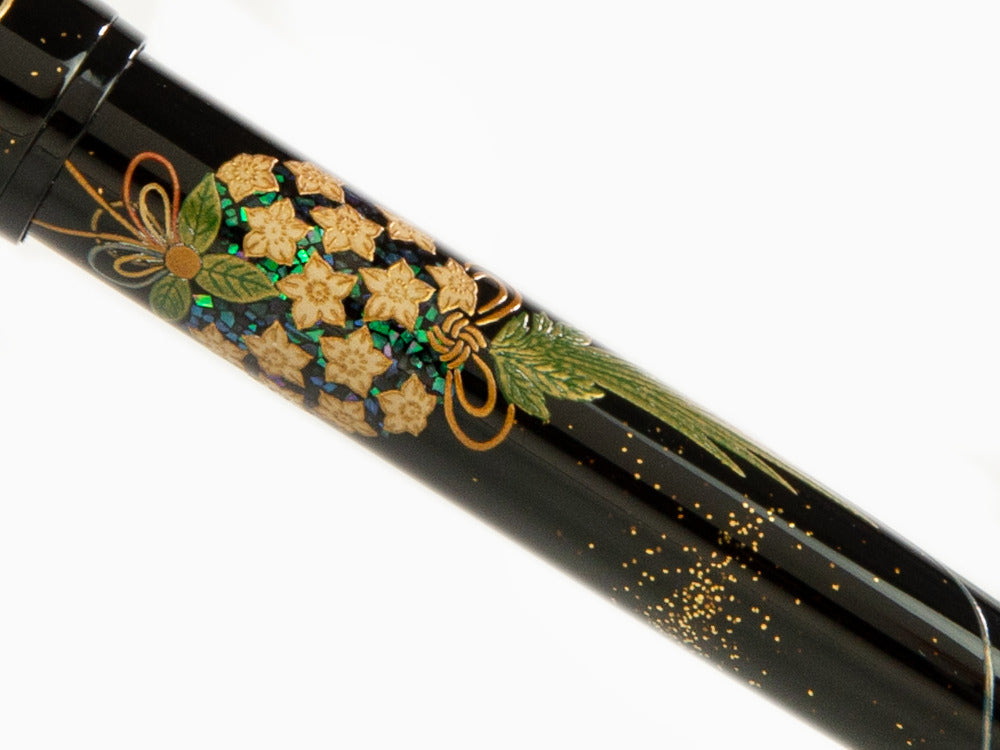 Namiki Yukari Kusu Dama Fountain Pen, Maki-e, Gold trim, FN-10M-KU ...